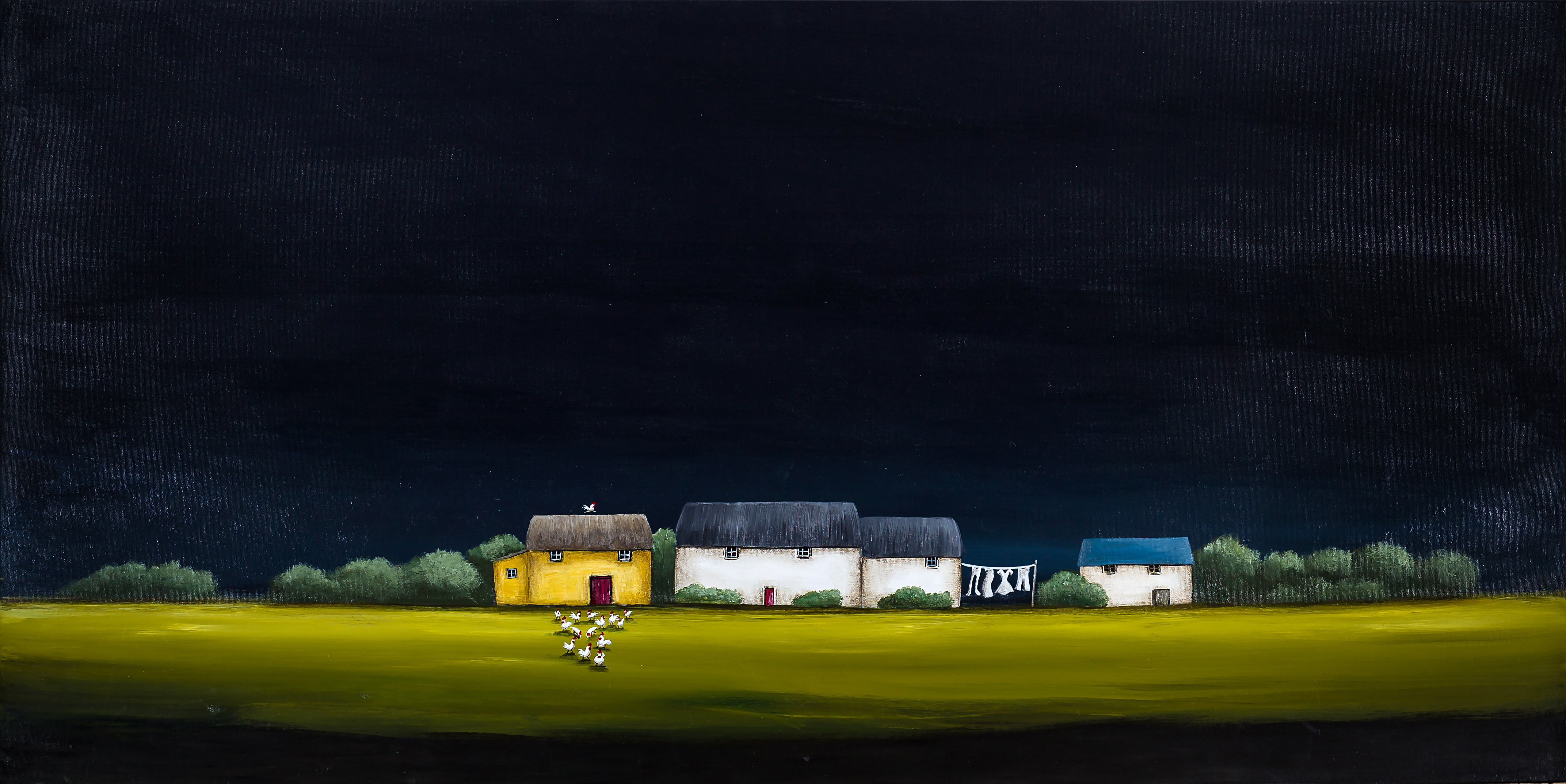 Michele Rose A Night Out 24 x 48 Acrylic on Canvas Sold | Sybil Frank ...